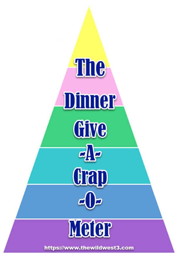 The Dinner Give-A-Crap-O-Meter - Just the Laugh You Need - The Wild ...