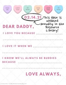 Valentine's Day Printable For Kids (Free) - I Love You Because...