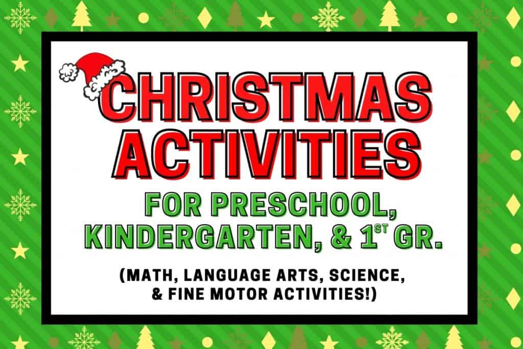 Christmas Activities for Preschool and Kindergarten - A Fun and ...