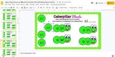 Initial Consonant Blends - An Interactive Digital Phonics Word Building ...